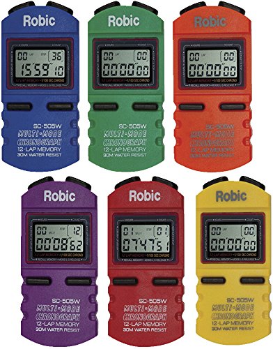 Amazon.com: Robic SC-505W Twelve (12) Memory Stopwatch 6-Pack ...