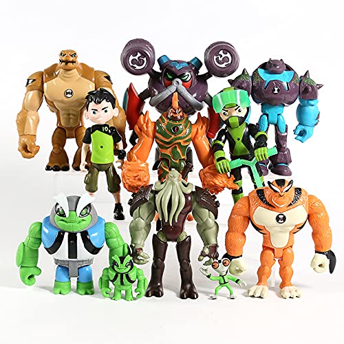 Buy Ben 10 Action Figure Toys, 11pcs Ben 10 Toys Set for Kid’s Gift(Ben,Grey Matter,Rath ...