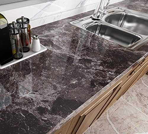 Livelynine Peel and Stick Countertops 24x394in Marble Counter Top ...