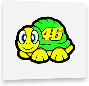 Valentino Rossi Sticker Turtle 2012 Vinyl Decal 10cm 4" x 1 Fluorescent ...