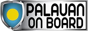 Amazon.com: Customola - Palauan ON Board Flag for Nationality Sticker ...