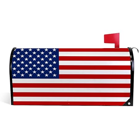 Amazon.com: American Flag Waving Patriotic Magnetic Mailbox Cover ...