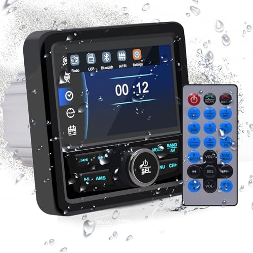 Amazon.com: Geloo Boat Radio Marine Stereo Receiver-Waterproof Digital ...