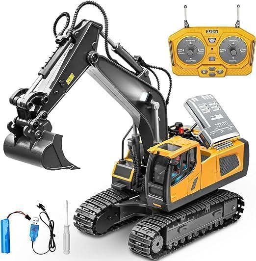 RABRA 2.4Ghz New Radio Control J-C-B Excavator Toy for 6-12 Yr Boys ...