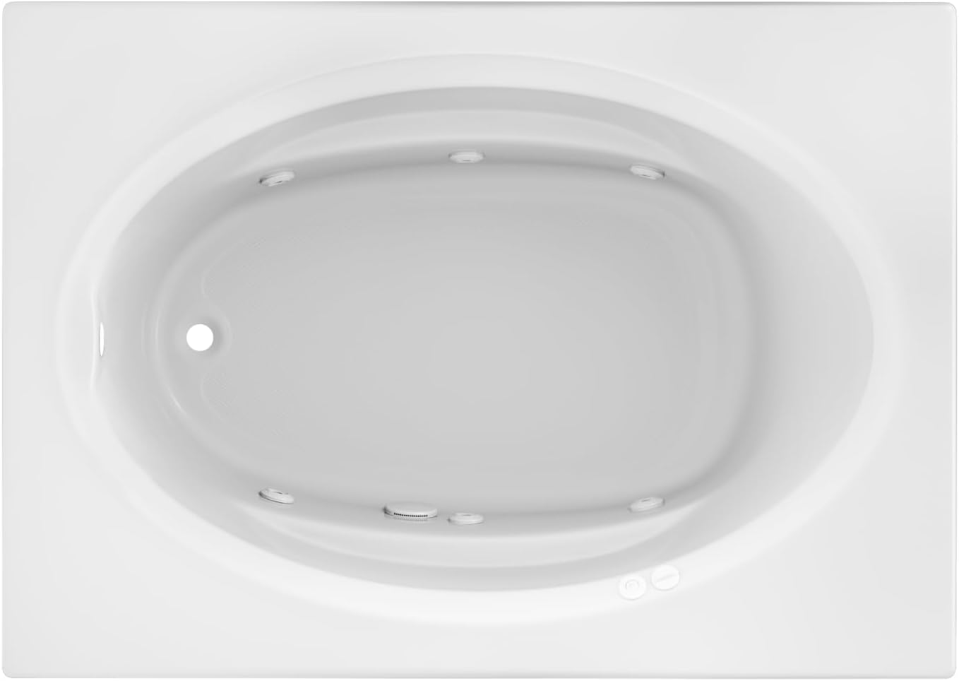 Jacuzzi SIGNATURE Acrylic Drop-In Bathtub, Jet Massage Tub, Slip ...