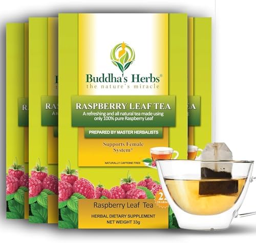 Amazon.com : Pure Red Raspberry Leaf Tea (Pack of 4, 88 Tea Bags ...