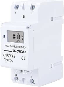 Amazon.com: New Type Din Rail 2 Wire Weekly 7 Days Programmable Digital TIME Switch Relay Timer ...