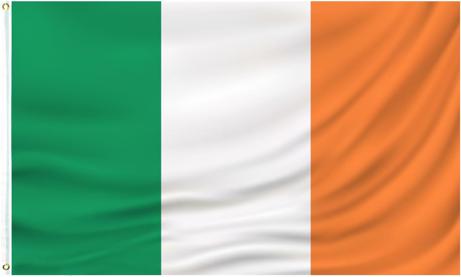 Amazon.com : ANJOR Ireland Flag 3x5Fts Irish National Flag with Brass ...