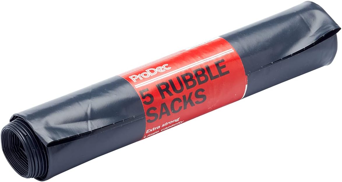 ProDec Roll of 5 Heavy Duty Rubble Sacks for Trade and Domestic Waste ...