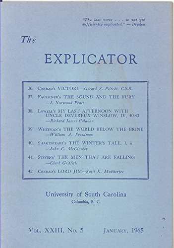 The Explicator Magazine January 1965: Various articles: Amazon.com: Books