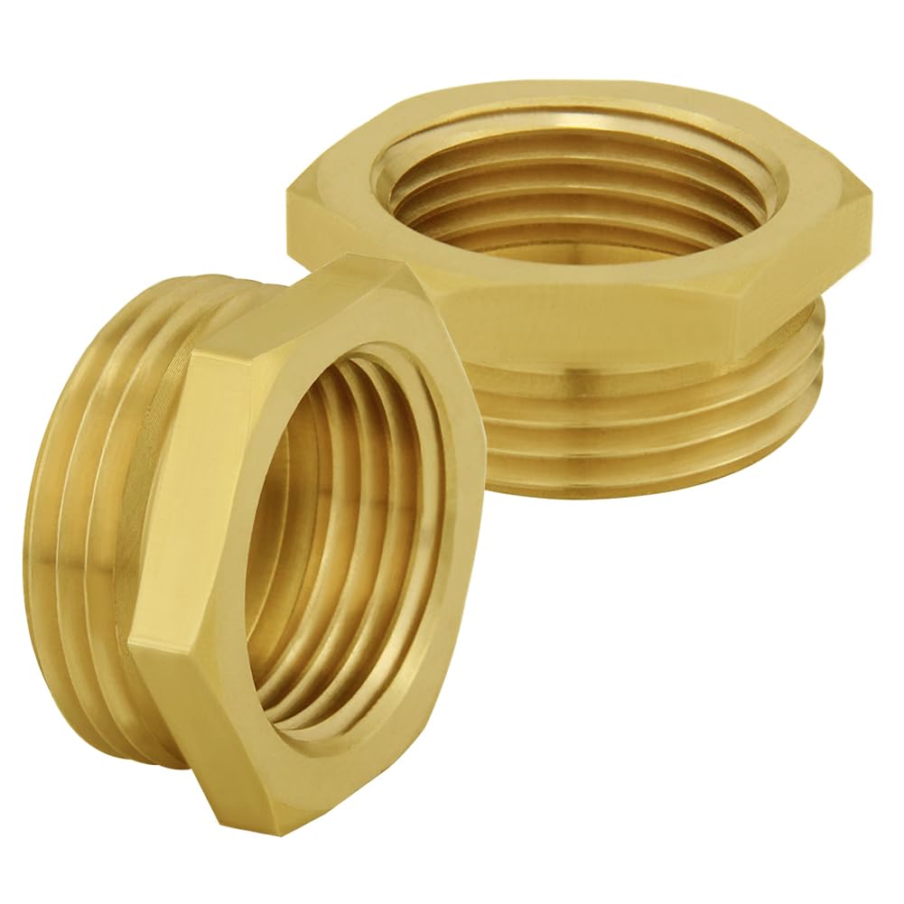 Amazon.com: Joywayus 2PCS Brass Hex Bushing Reducer 3/4" GHT Female × 1 ...