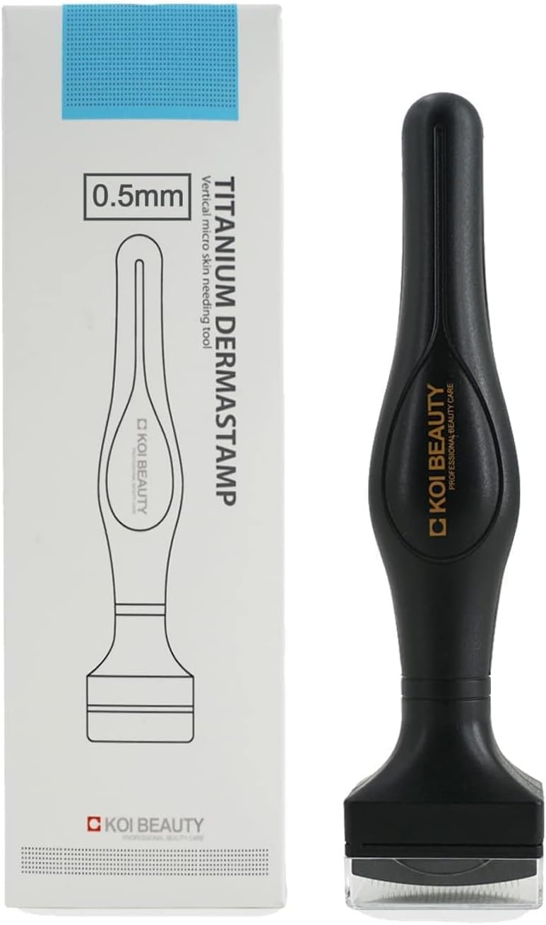 KOI BEAUTY Derma Stamp 0.5mm for Hair and Beard Growth, Derma Roller ...