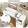 Amazon.com: Giantex Small Computer Desk, White Desk with Storage ...