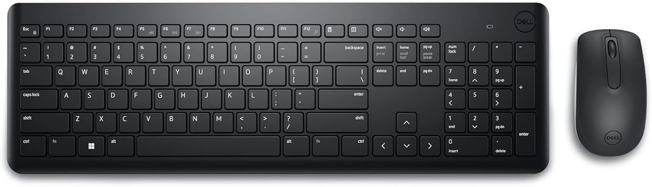 DELL Wireless Keyboard and Mouse - Wireless - 2.4GHz, Optical LED ...
