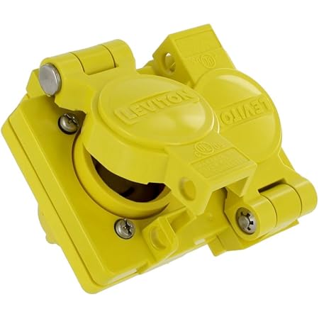 Leviton 80W47-D 15 Amp, 125 Volt, NEMA 5-15, 2P, 3W, Industrial Grade ...