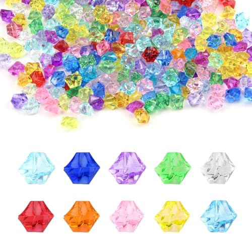 Xmart Pack of 550 Acrylic Diamonds Children's Glitter Stones Small ...