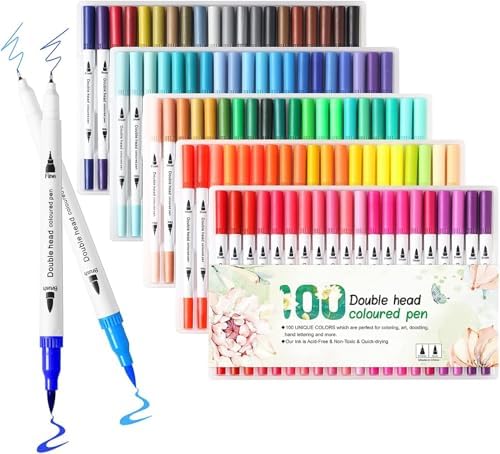 Ohuhu Art Markers, Dual Tips, 120 Colors Marker Set, Coloring Brush ...