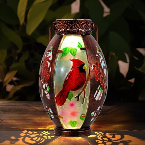 Amazon.com: Retisee 2 Sets Hanging Cardinal Solar Lanterns Portable ...