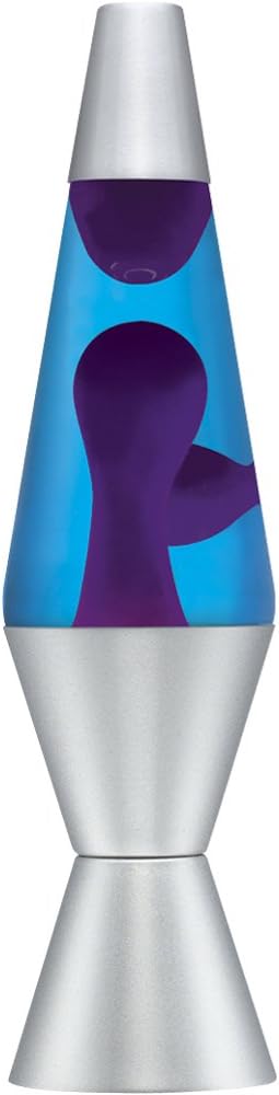 Amazon.com: 14.5-Inch Silver Base Lava Lamp with Purple Wax in Blue ...