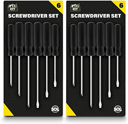 12pk Phillips Screwdriver Set | 3.4mm, 4.5mm Non-Slip Grip Screwdrivers ...