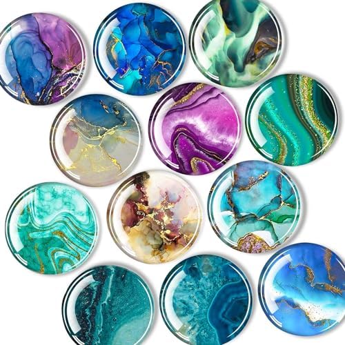 Amazon.com: DARUITE 12Pcs Glass Fridge Magnets Refrigerator Magnets for ...