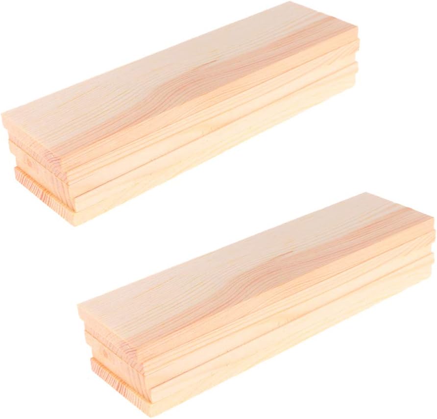Amazon.com: Exceart 10pcs Rectangle Wood Boards Unfinished Wood Boards ...
