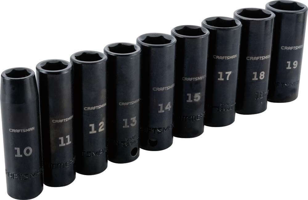 CRAFTSMAN Impact Socket Set, Metric, 3/8", 9Piece (CMMT15883) - Amazon.com