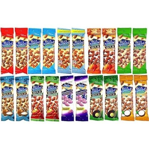 Amazon.com : Blue Diamond Almonds Variety Pack (10 Flavors / 20 Bags ...