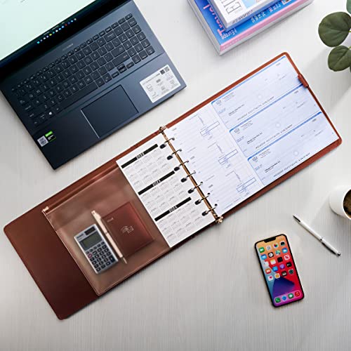 Snapklik.com : Inkline Executive 7 Ring Check Binder, Premium PU ...