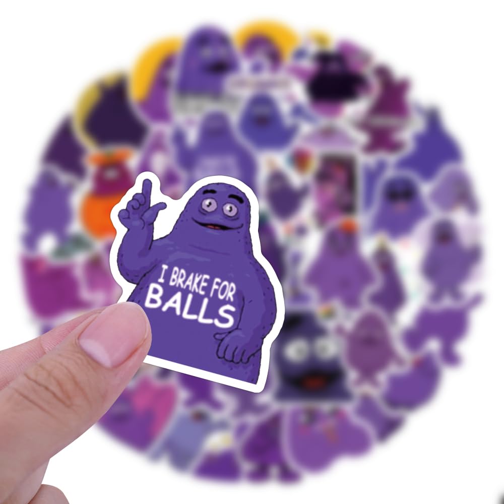 Snapklik.com : 63Pcs Grimace Stickers Pack, Cute Cartoon Aesthetic ...