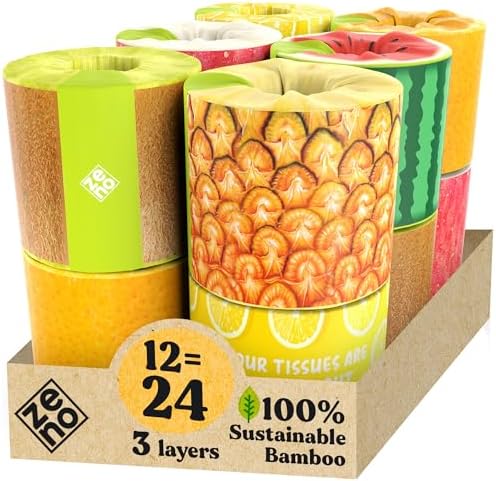 Amazon.com: JXDSICH Bamboo Toilet tissue Paper, 3 Ply, Sustainable ...