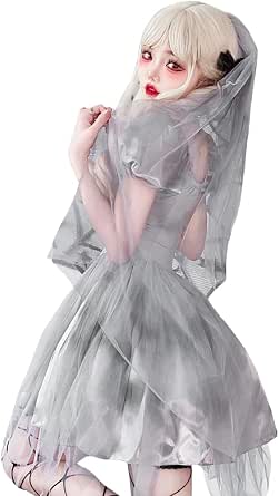 Amazon.co.jp: Ymgot Women's Ghost Ghost Costume for Bride Zombie ...