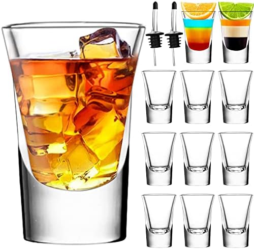 Amazon.com | SuproBarware Heavy Base Shot Glass Set of 12, Shot Glasses ...