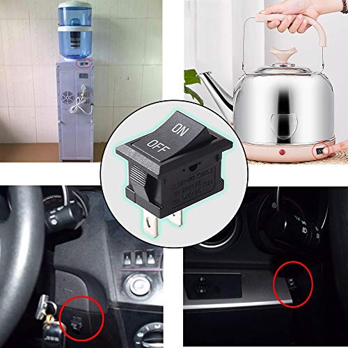 Snapklik.com : DC AC Rocker Switch 2 Pins SPST, Mini ON/OFF Toggle ...