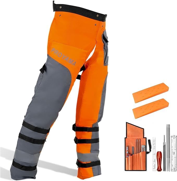 Amazon.com : PROYAMA Chainsaw Chaps for Cutting and Logging, 9 Layers ...