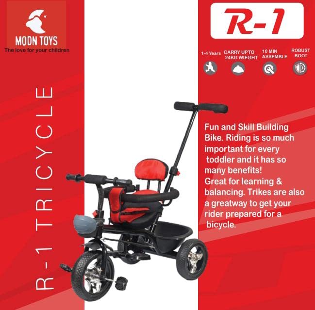 Little Crazy R-1 Tricycle Plug N Play Kids/Baby Tricycle with Parental ...