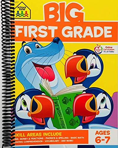 School Zone - Big First Grade Workbook - Ages 6 to 7, 1st Grade, Basic ...
