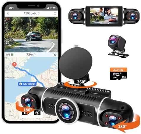 Amazon.com: HUPEJOS 4K Dash Cam, 360° Dash Camera 4 Channel, Dashcam ...