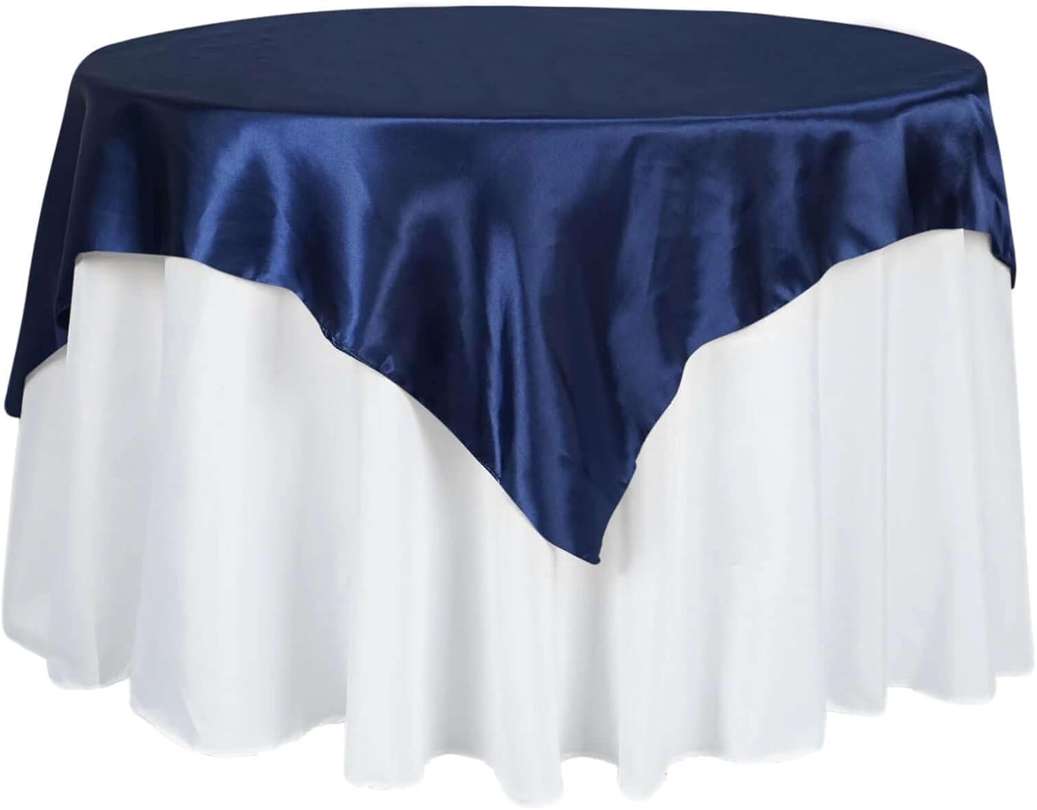 Amazon.com: Efavormart Pack of 5 | 60" Satin Square Tablecloth Overlay ...