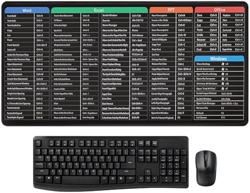 MATKING Excel Shortcuts Mouse Mat Large, XL Gaming Mouse Pad with ...