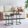 Amazon.com: Hoctieon Nesting Coffee Tables, Round Nesting Tables Set of 2, End Tables, Stacking ...