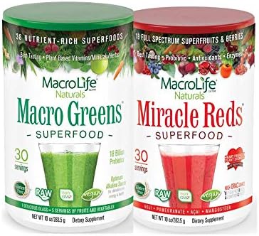 Amazon.com: MacroLife Immunity 2-Pack Bundle, 1 Macro Greens Powder ...