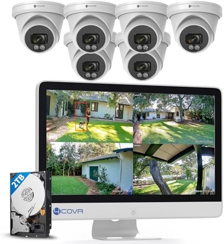 Amazon.com : 4COVR PoE 4K NVR Security Camera System with Monitor, AI ...