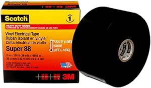 Amazon.com: 3M Scotch Super 88 Vinyl Electrical Tape – 2" x 36 ft, Premium Grade, All-Weather ...