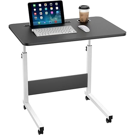 Lvhcmfohm Tavolino con Ruote, Scrivania per Computer con Slot per ...