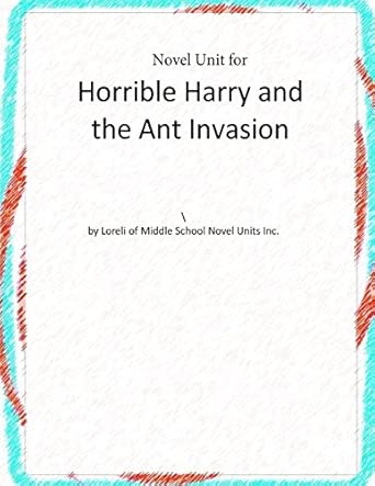 Amazon.com: Novel Unit for Horrible Harry and the Ant Invasion ...