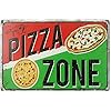 Amazon.com: ERLOOD Pizza Zone Tin Sign Home Kitchen Signs Wall Decor ...