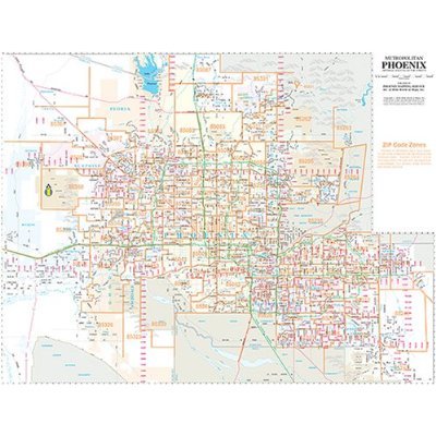 Metropolitan Phoenix ZIP Code Arterial and Collector Streets Wall Map ...