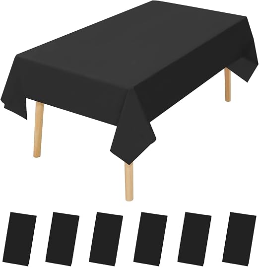 Amazon.com: 6 Pack Premium Disposable Plastic Tablecloth 54" x 108 ...