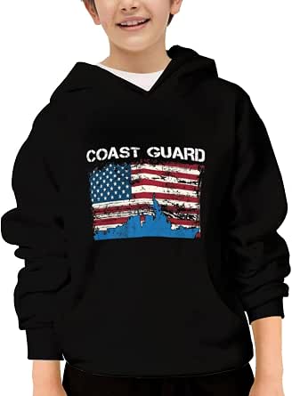 Amazon.com: YOLERG Us Coast Guard Uscg American Flag Unisex Youth ...